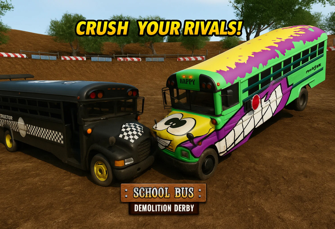 School Bus Demolition Derby Game 🚌 Drive Online | YupGames