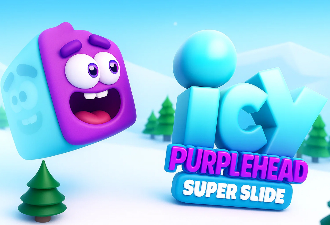 Icy Purple Head Super Slide 🕹️ Yup Games
