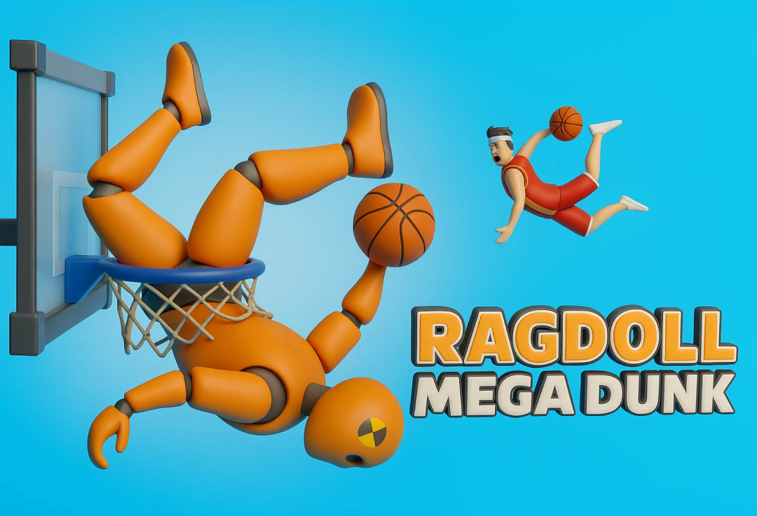 Ragdoll Mega Dunk – 🏀 – Slam & Flip Fun | Yup Games